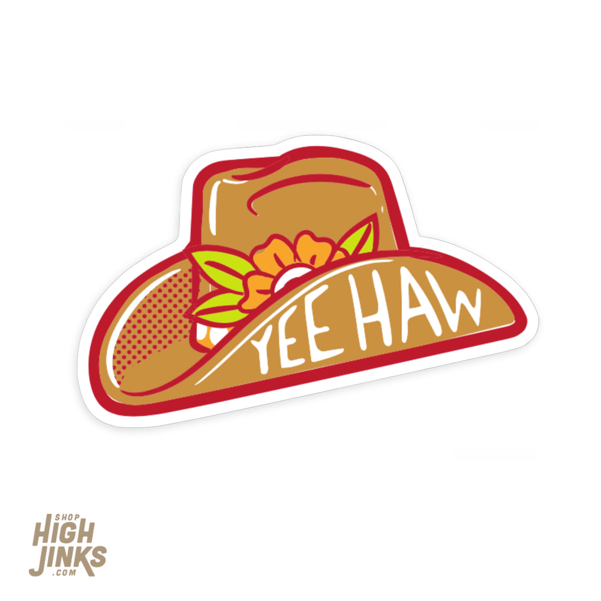 Yee-Haw Cowboy Hat : 3" Vinyl Sticker – High Jinks Apparel