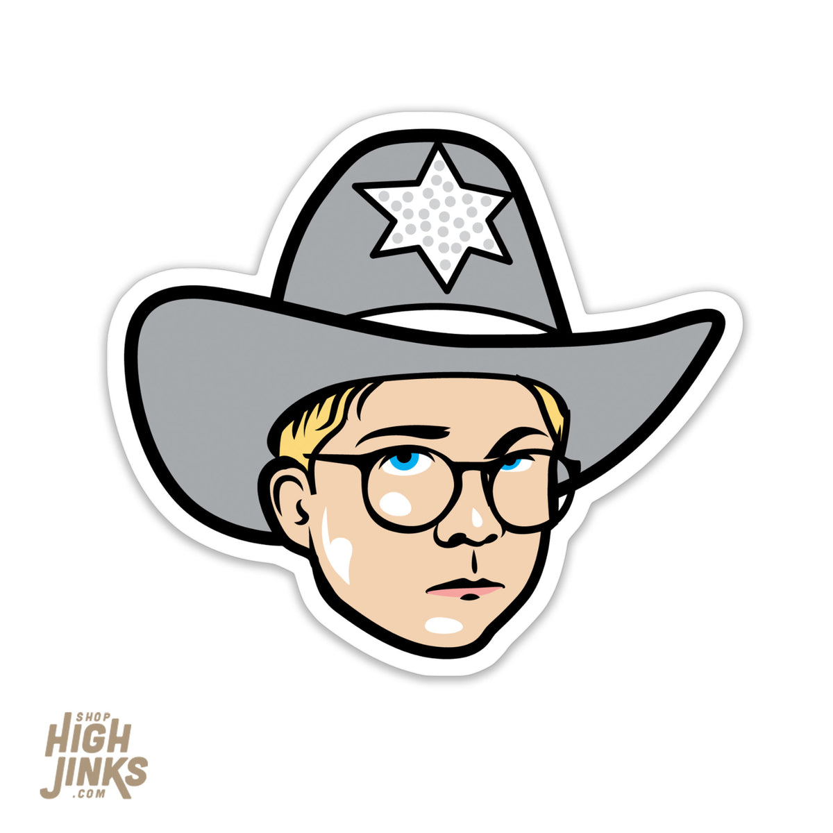 Sheriff Ralphie : 3" Satin Vinyl Sticker – High Jinks Apparel